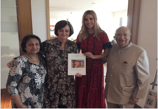 Lord Loomba and Cherie Blair meet Ivanka Trump at the GES 2017 in ...