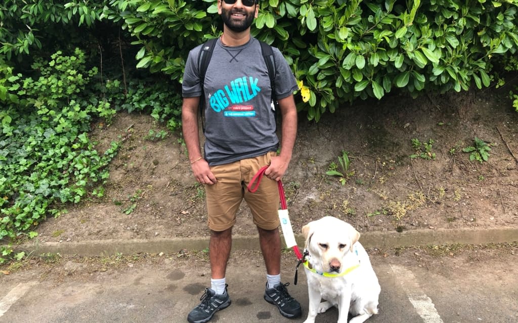 Londoner Amit and his celebrity guide dog Kika join ‘The Big Walk’...