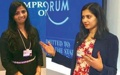 Hyderabadi girls add a splash of young entrepreneurial spirit at Davos...