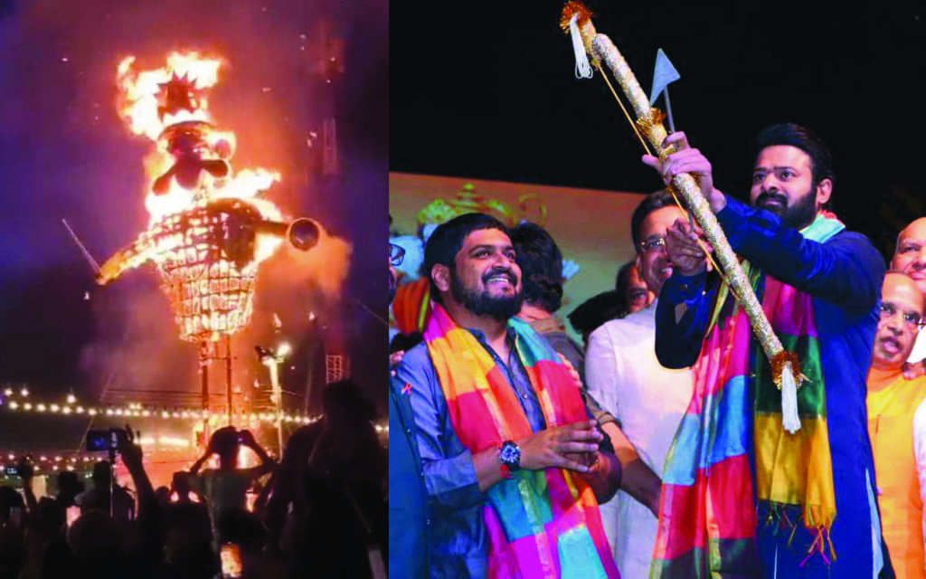 Prabhas performs Ravana dahan at Delhi Ramlila