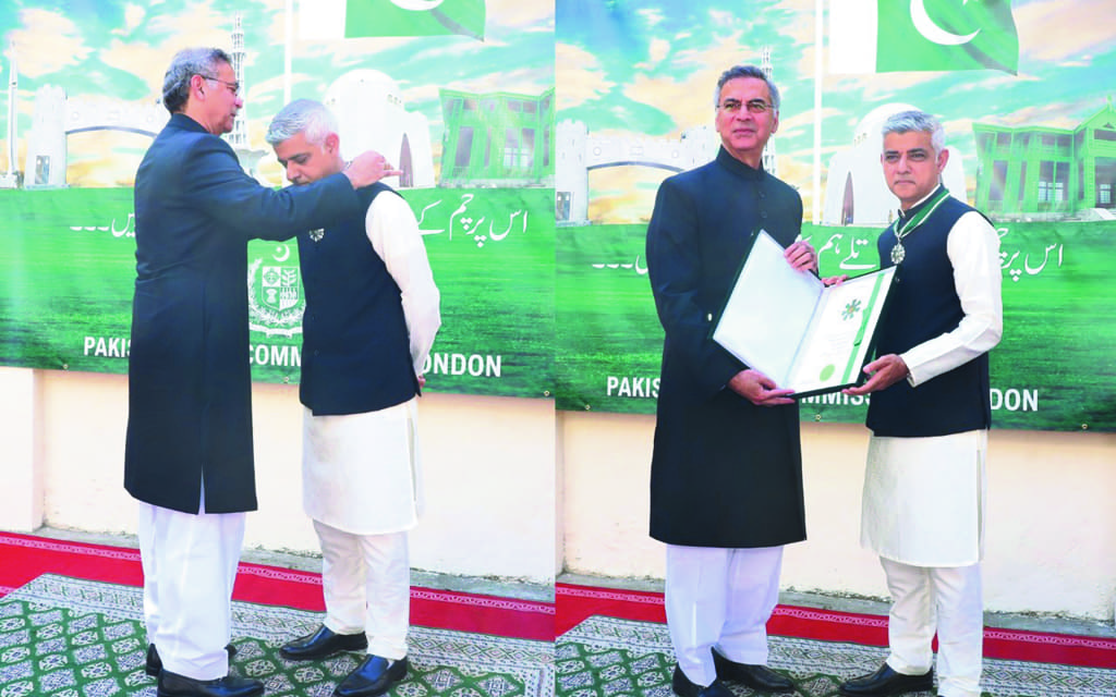 Mayor of London Sadiq Khan receives Sitara-i-Pakistan award
