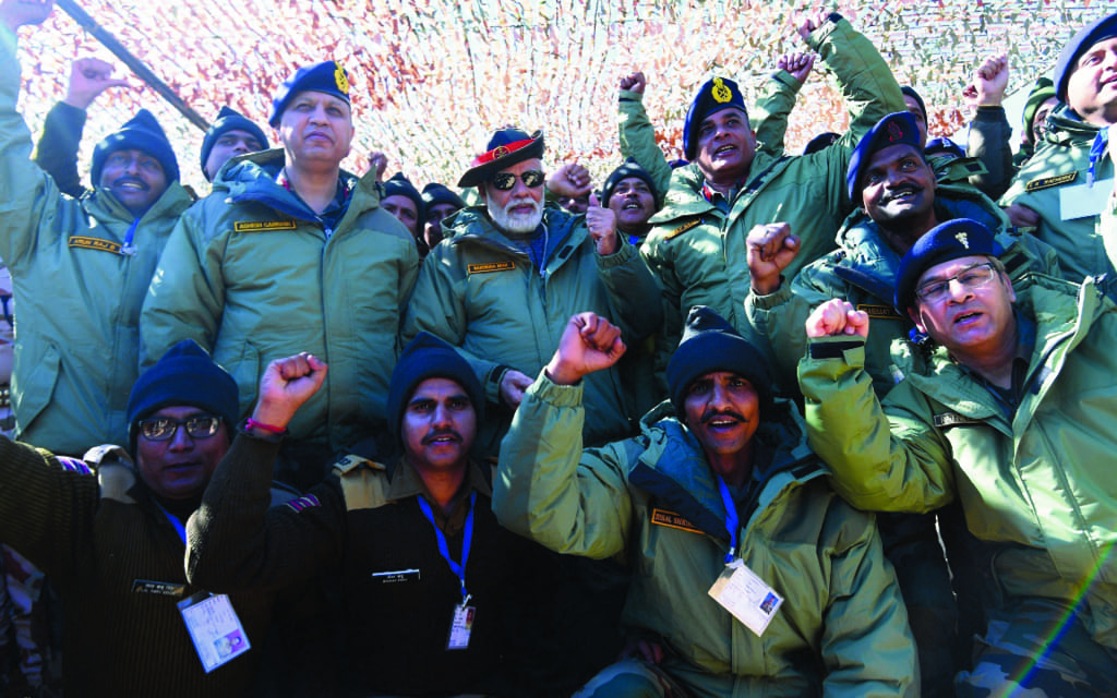 PM Modi celebrates Diwali with armed forces in Kargil