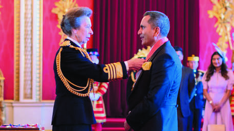 Avnish Goyal receives CBE at Buckingham Palace
