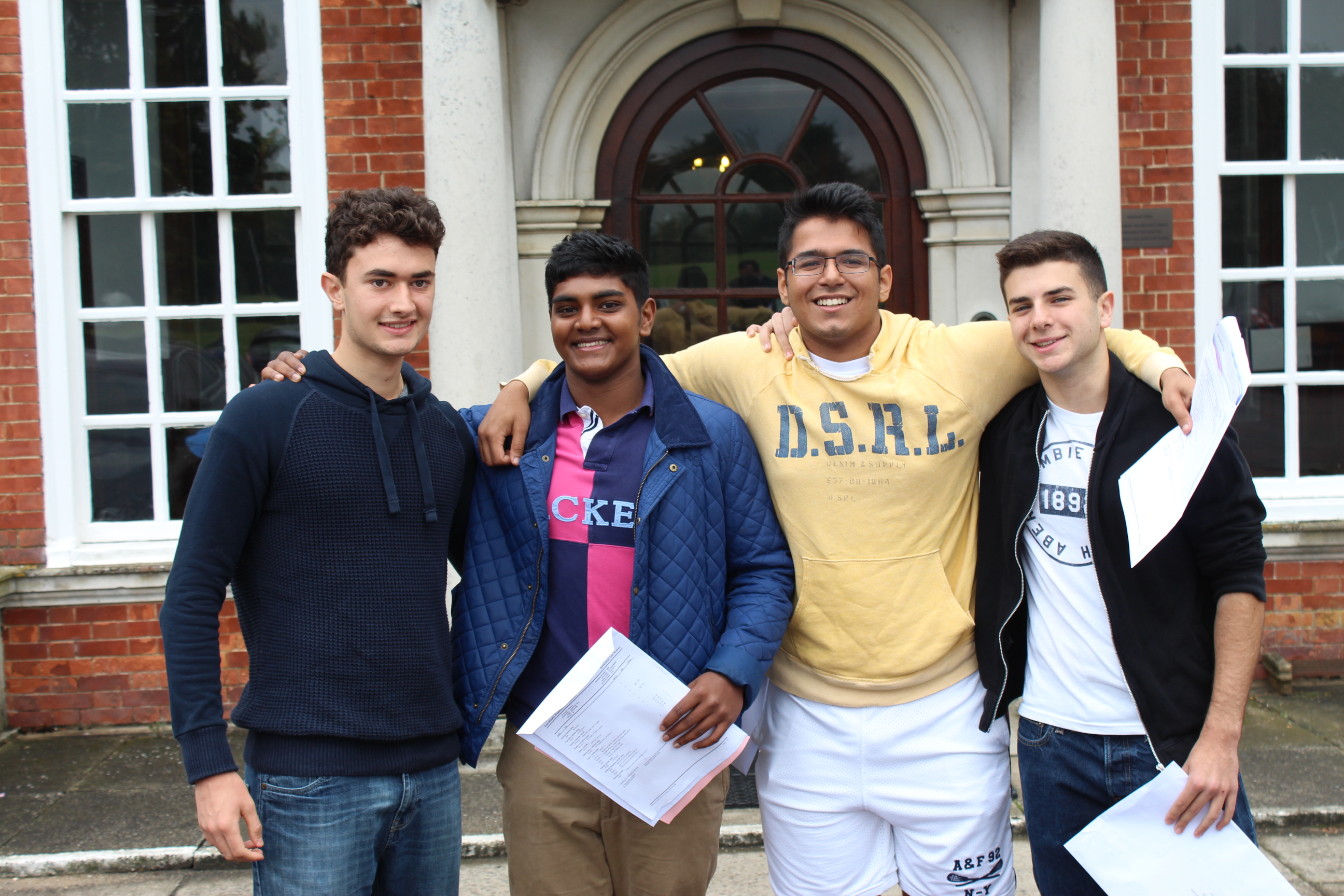 Students celebrate GCSE results across the UK...