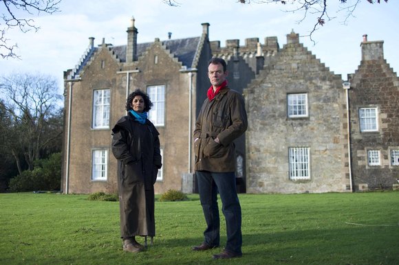 The Scottish laird and his Indian-origin wife, engaging with the locals...