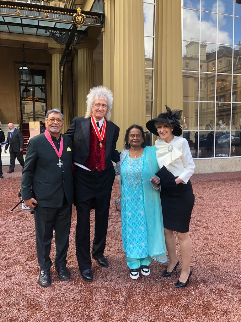 Navin Shah receives CBE from HM King Charles at the investiture ...