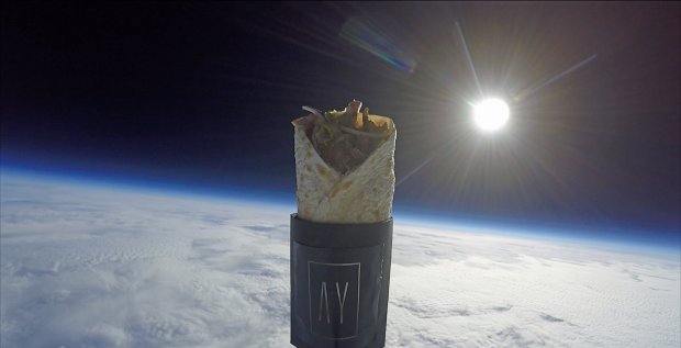 Someone has sent a kebab on a 124,000ft mission into space