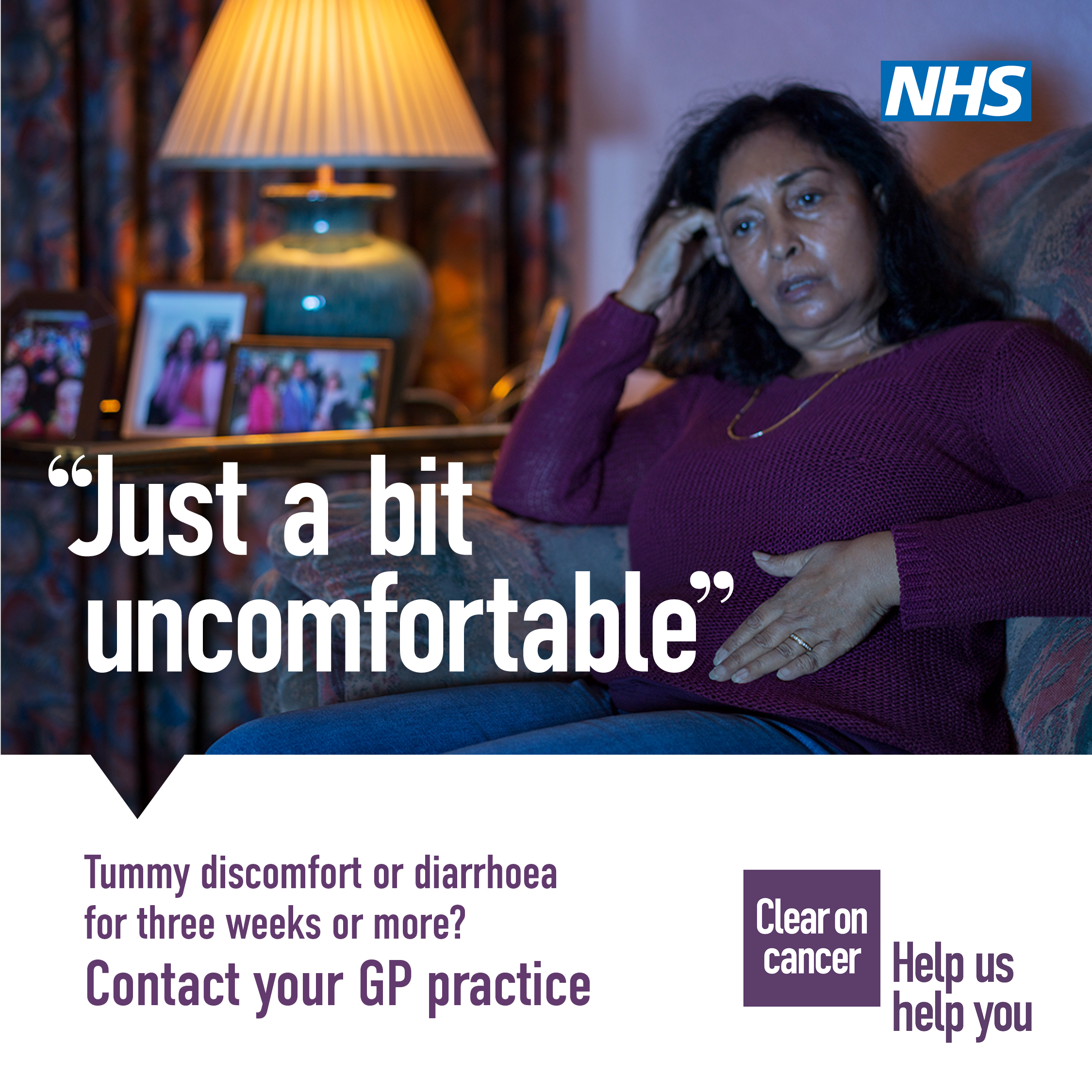 NHS abdominal and urological cancer symptoms campaign